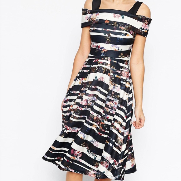 ASOS | Dresses | Gorgeous Asos Stripe And Floral Debutante Dress | Poshmark